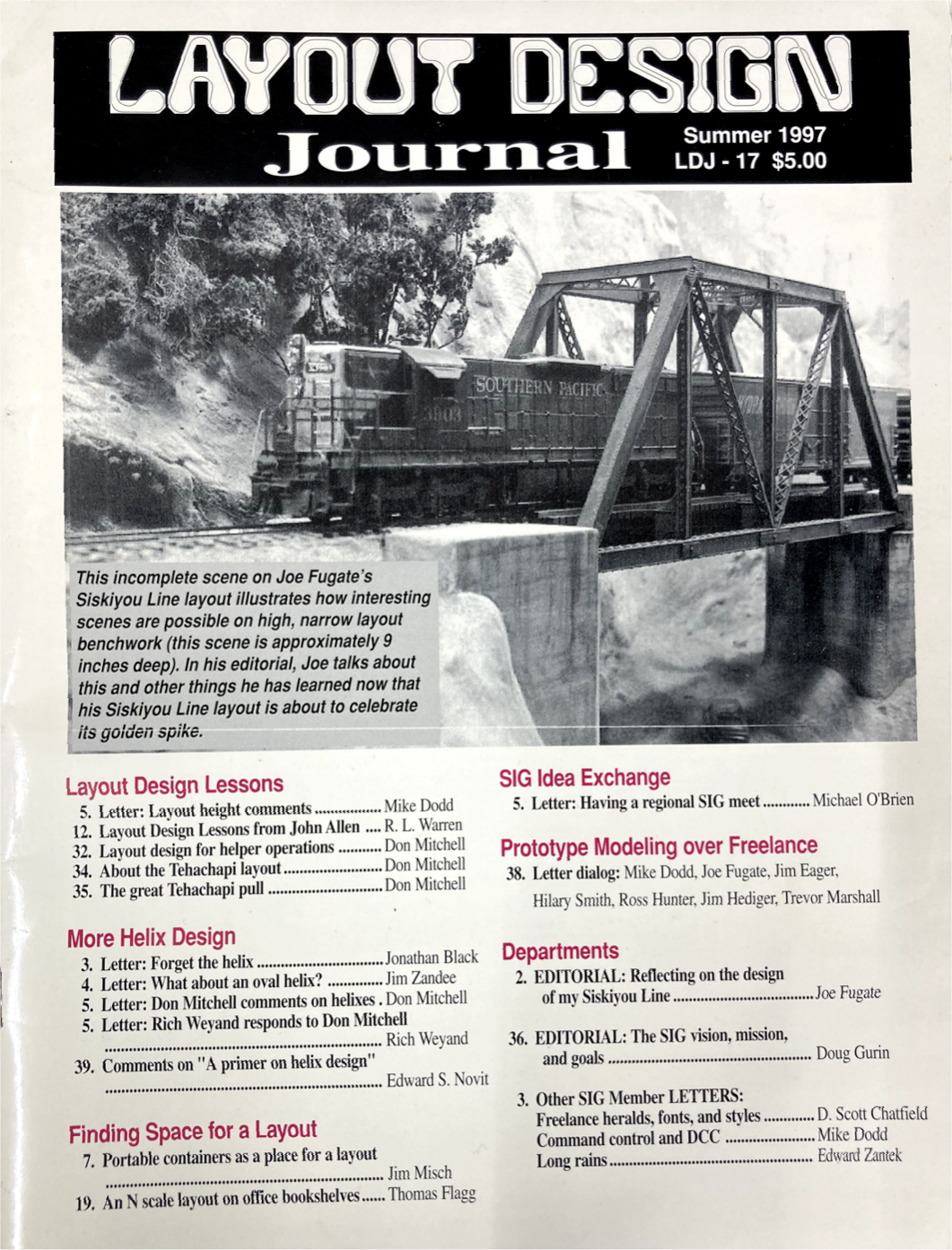 Layout Design Journal, Summer 1997